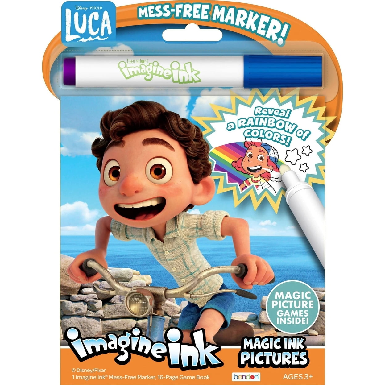 Luca Imagine Ink Mess-Free Picture and Game Book with 20 Pages for Kids ...