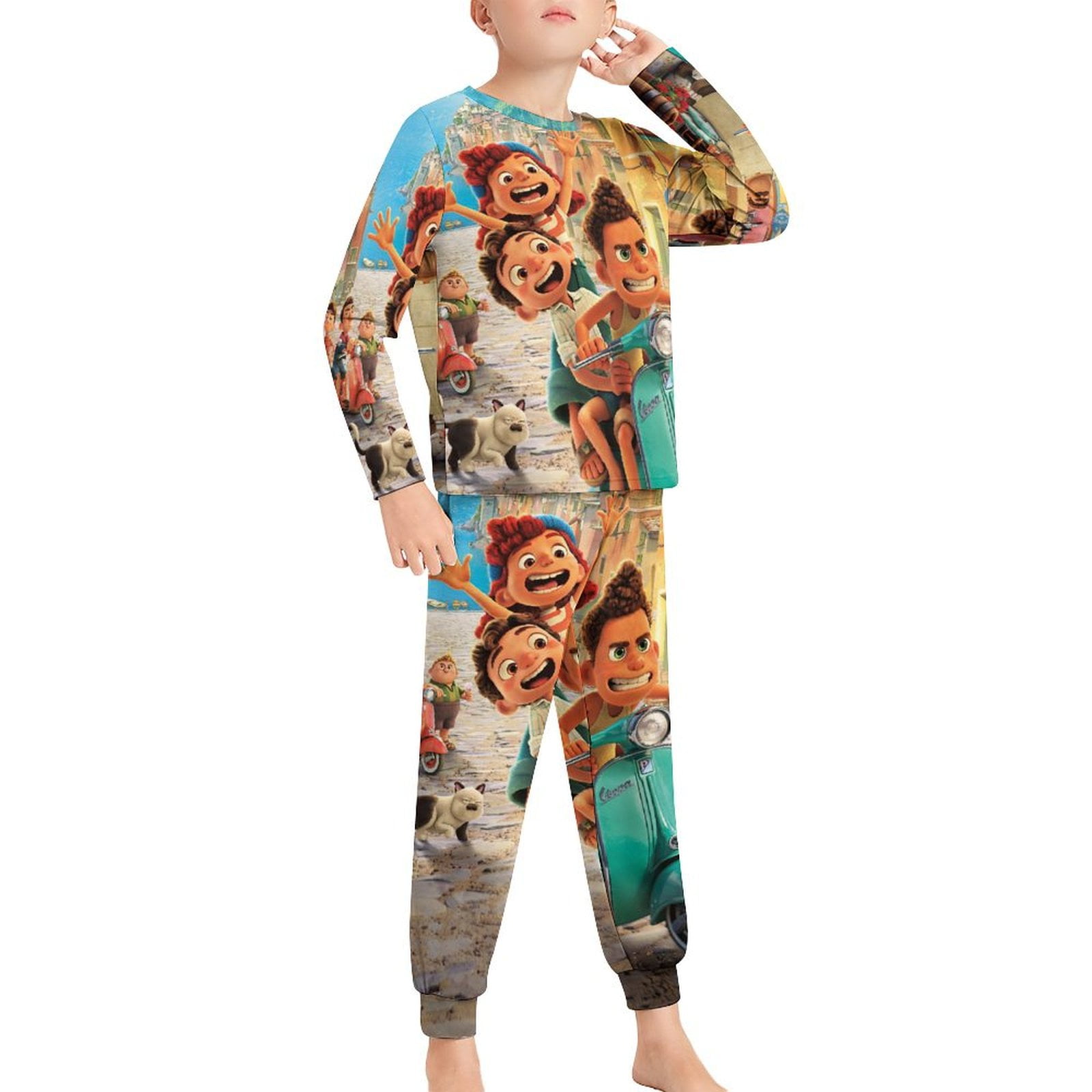 Luca Little Big Bo-ys Gi-rls Pajamas Set Long Sleeve Ki-ds PJs ...