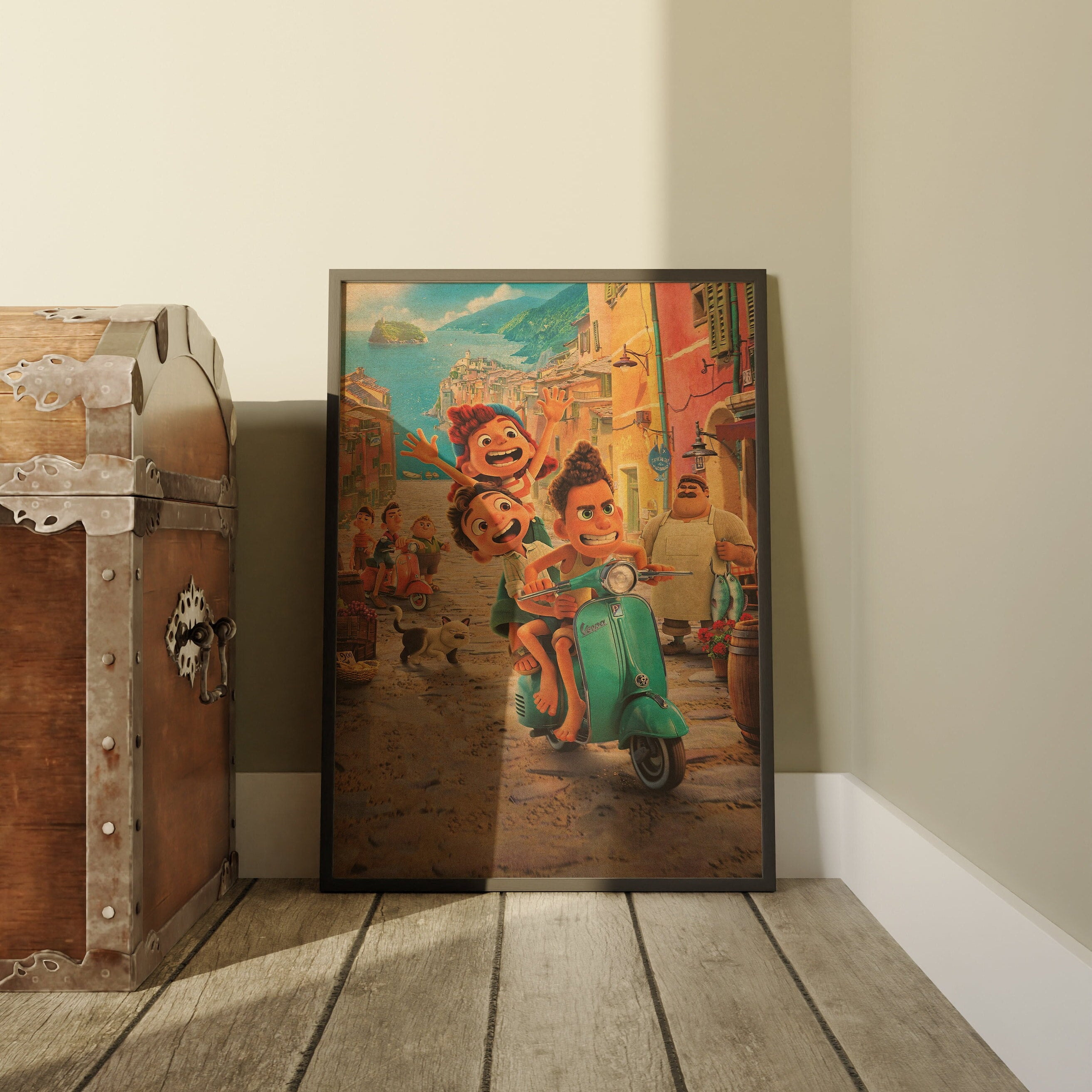 Luca Movie Poster - Animated Adventure Print on Kraft Paper, Pixar’s ...