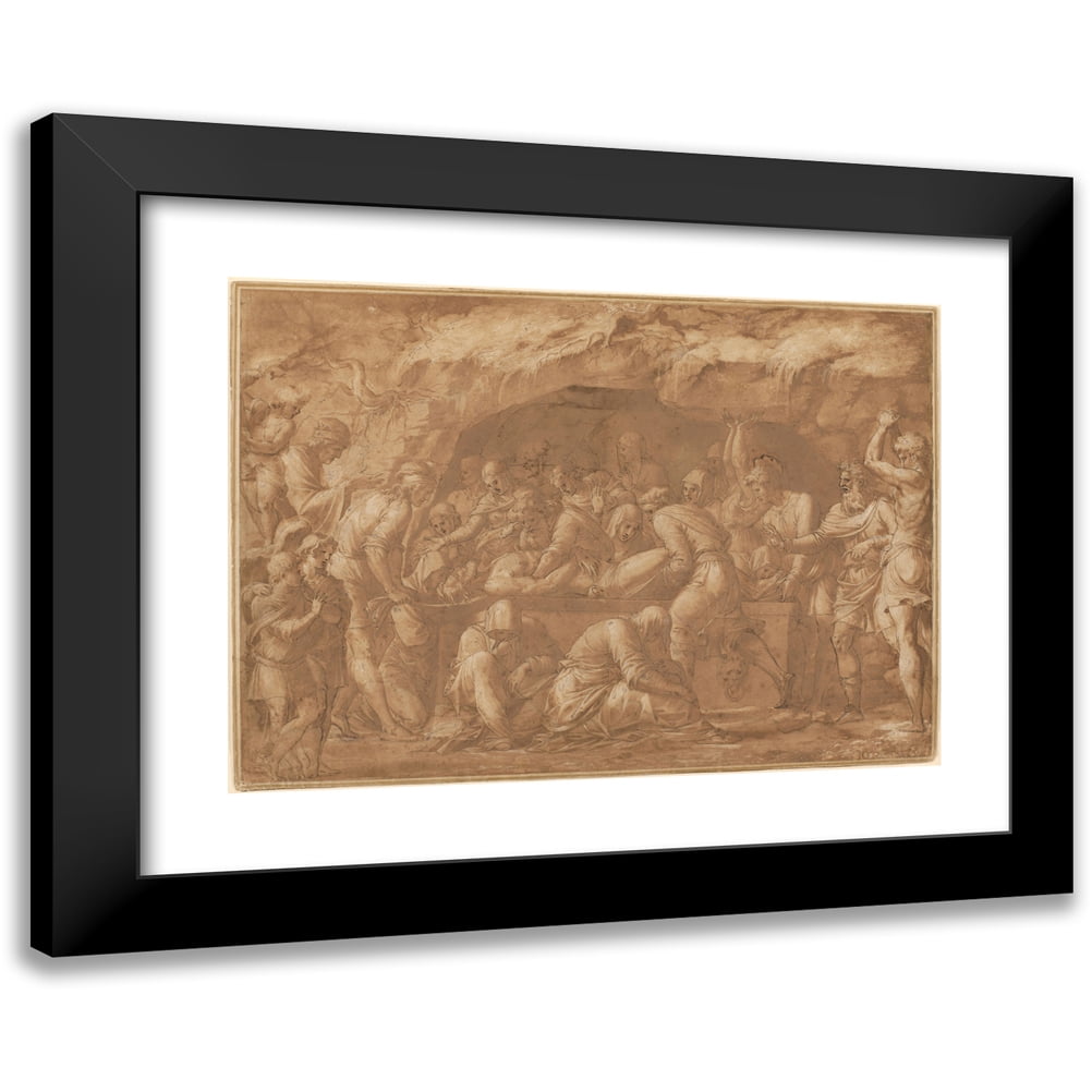 Luca Penni 18x14 Black Modern Framed Museum Art Print Titled - The ...