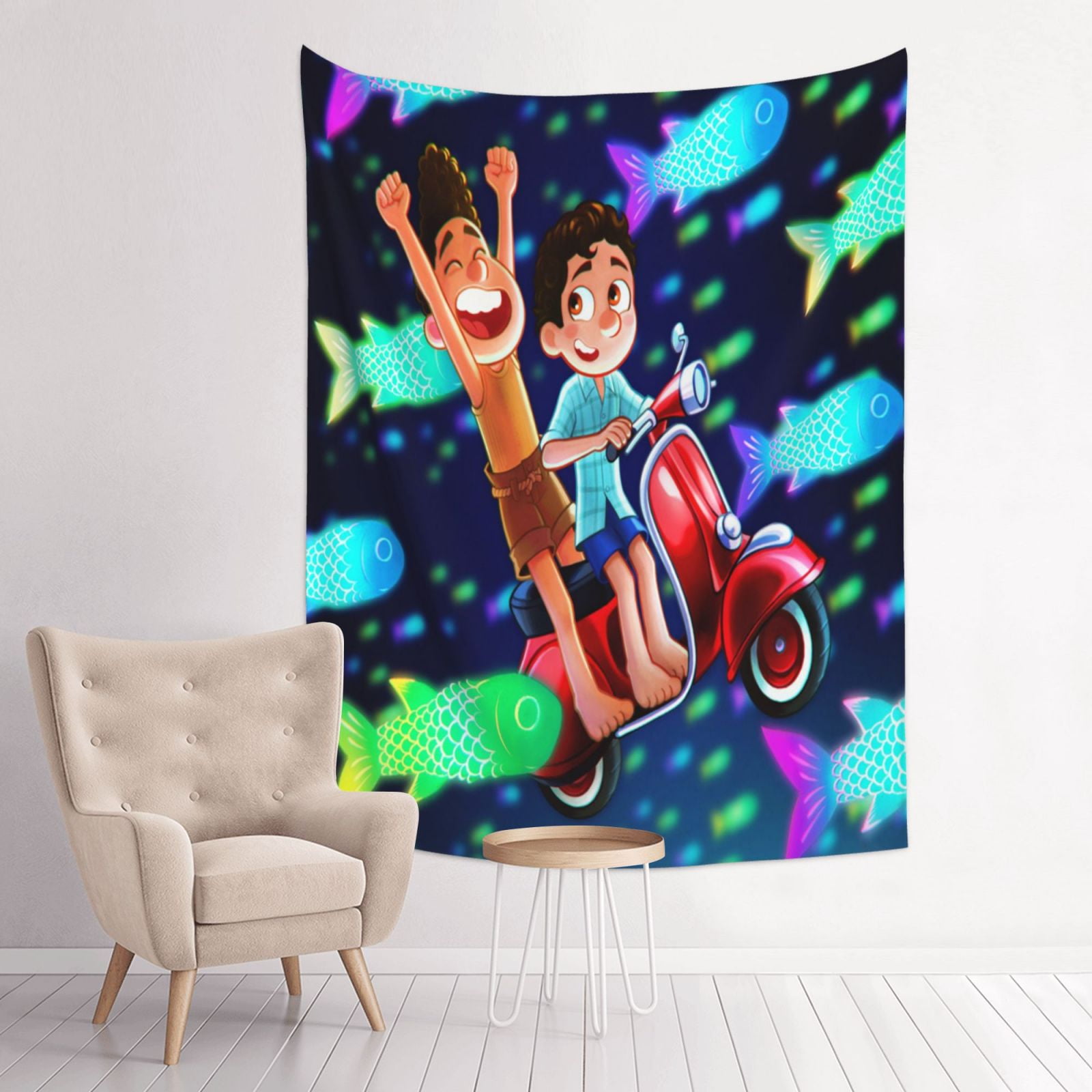 Luc Tapestry Anime Poster Large Background Wall Art Bedroom Wall Decor ...