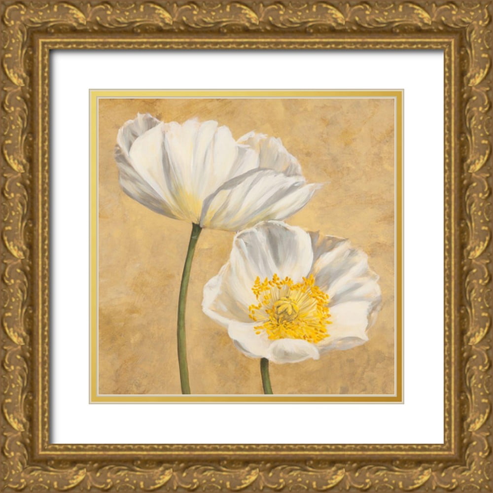 Luca, Villa 15x15 Gold Ornate Wood Framed with Double Matting Museum Art Print Titled - Poppies ...