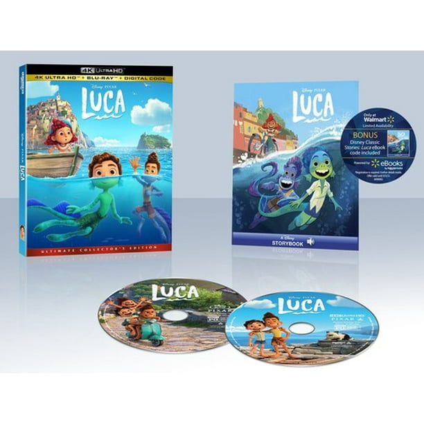 Luca (Walmart Exclusive) (4K Ultra HD + Blu-Ray + Digital Code + eBook ...