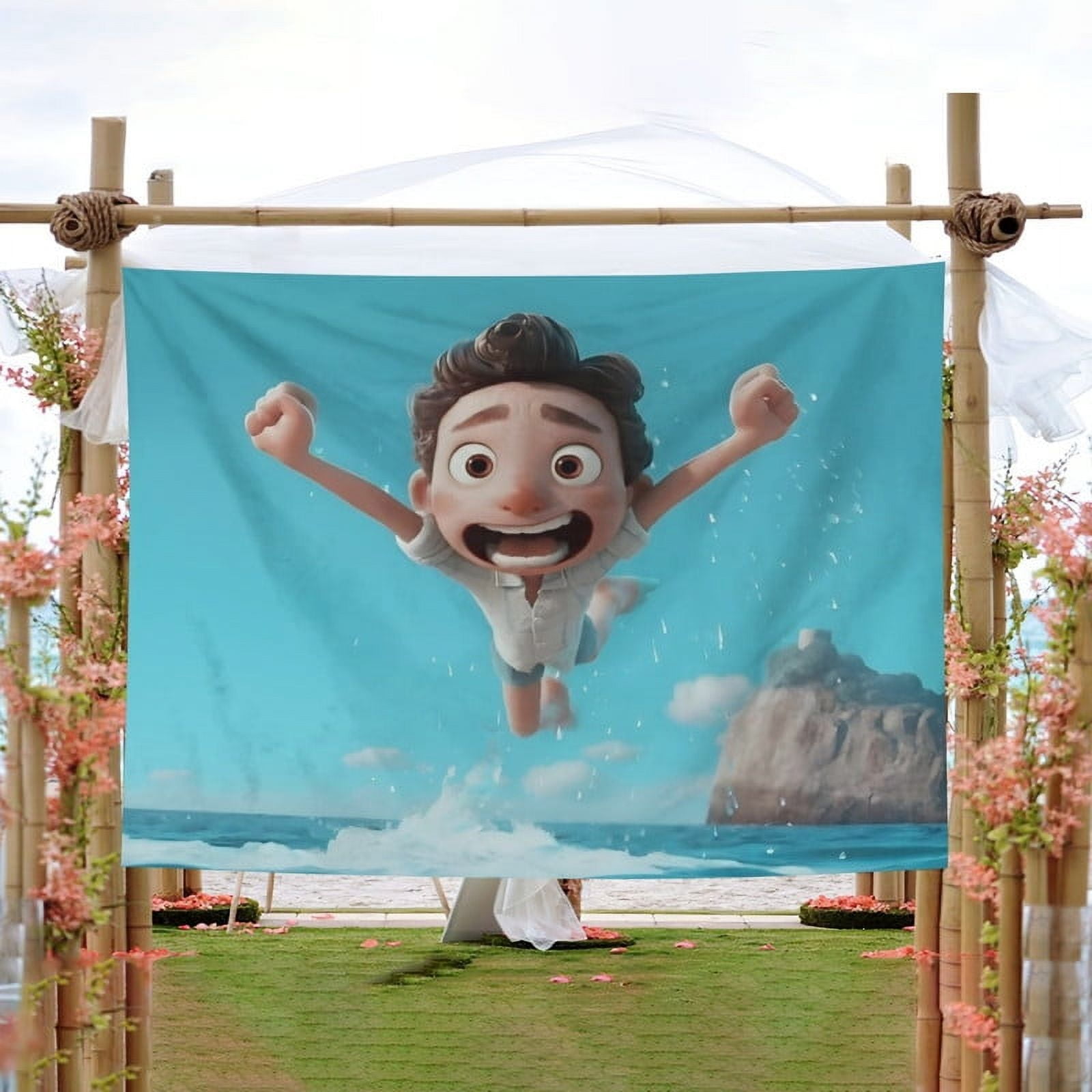 Luca pattern wall hanging 50*60 inches high-quality peach skin velvet ...