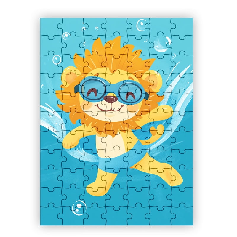 Luca the Splashing Lion Jigsaw Puzzle by Dancing Littles Jungle - 88 ...