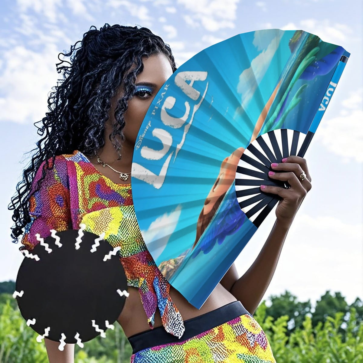 Luca-theme Folding Fan Chinese Fan Hand Polyester Foldable Fan Fans for ...