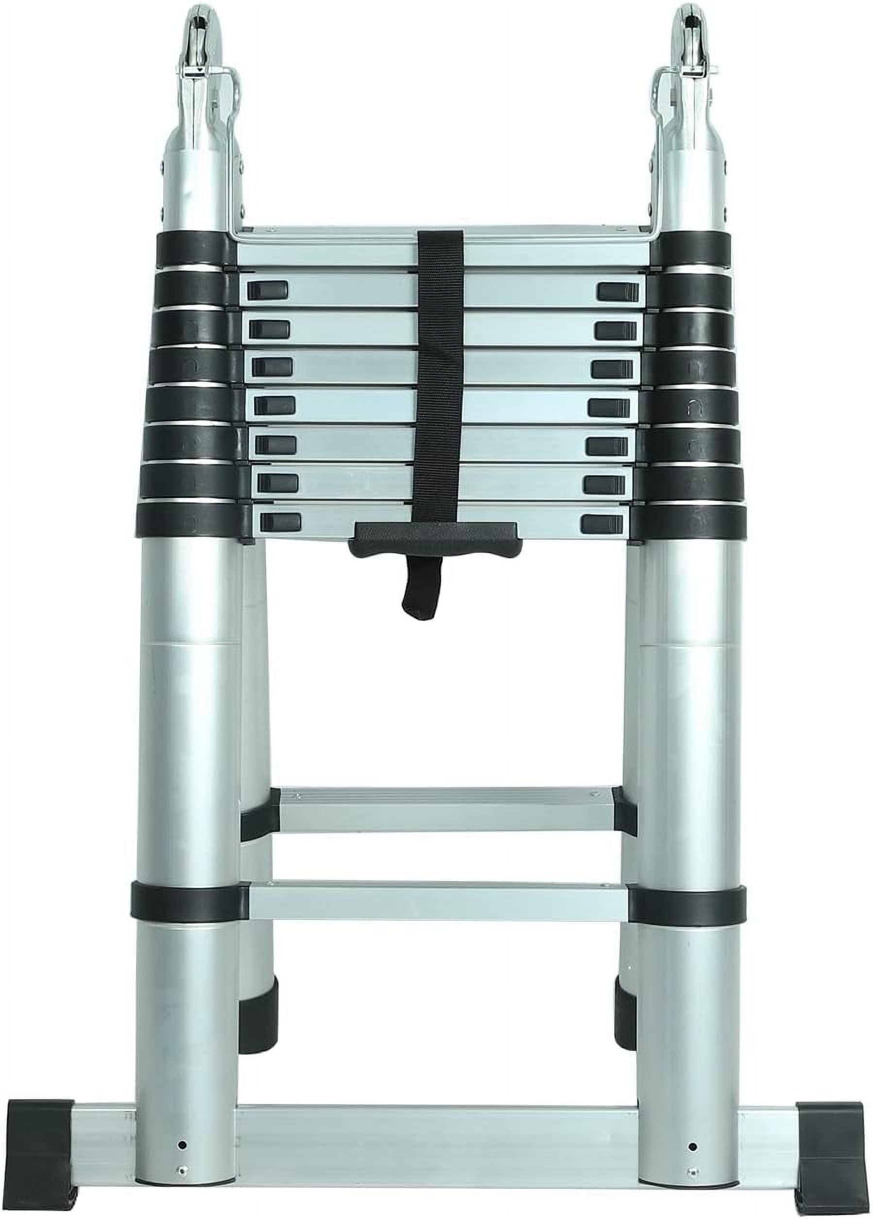 LucaSng 18.4 FT Telescoping Extension Ladder,Aluminum Alloy Folding ...