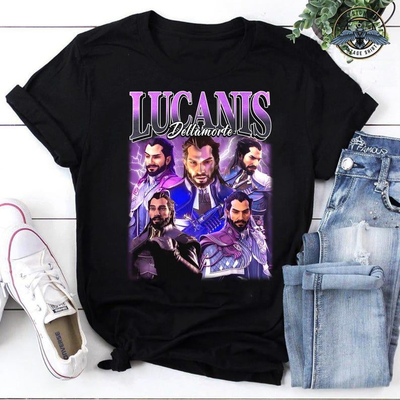 Lucanis Dellamorte Bootleg Vintage T Grey Warden Dragon Age Crows of ...