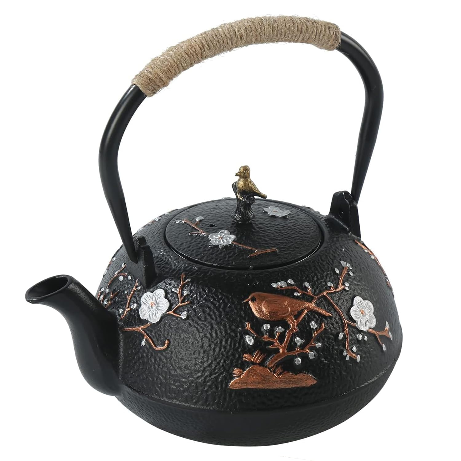 Lucario Cast Iron Teapot Tea Kettle Birds and Plum Flower Japanese Tea ...