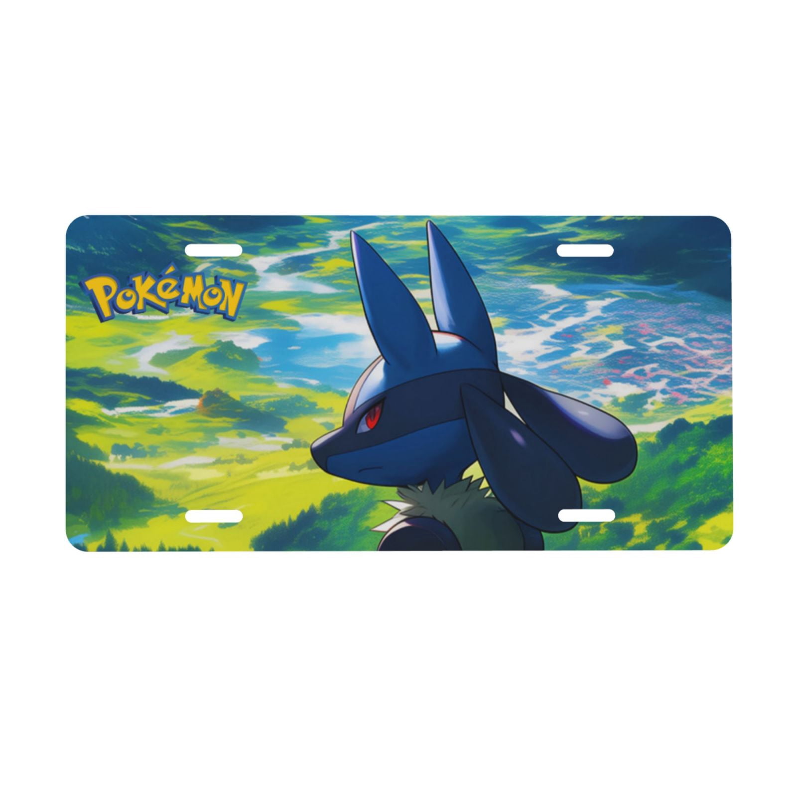Lucario License Plate, Car Front License Plates With 4 Holes, Metal Car ...