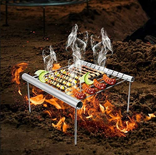 Lucario Portable Stainless Steel BBQ Grill Compact Folding BBQ Grill ...