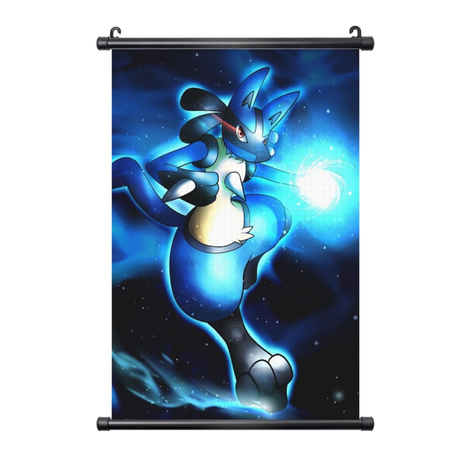 Lucario Poster Plastic Shaft Wall Hanging Banner Painting Canvas Artwork Wall Art Scroll Hanger ...
