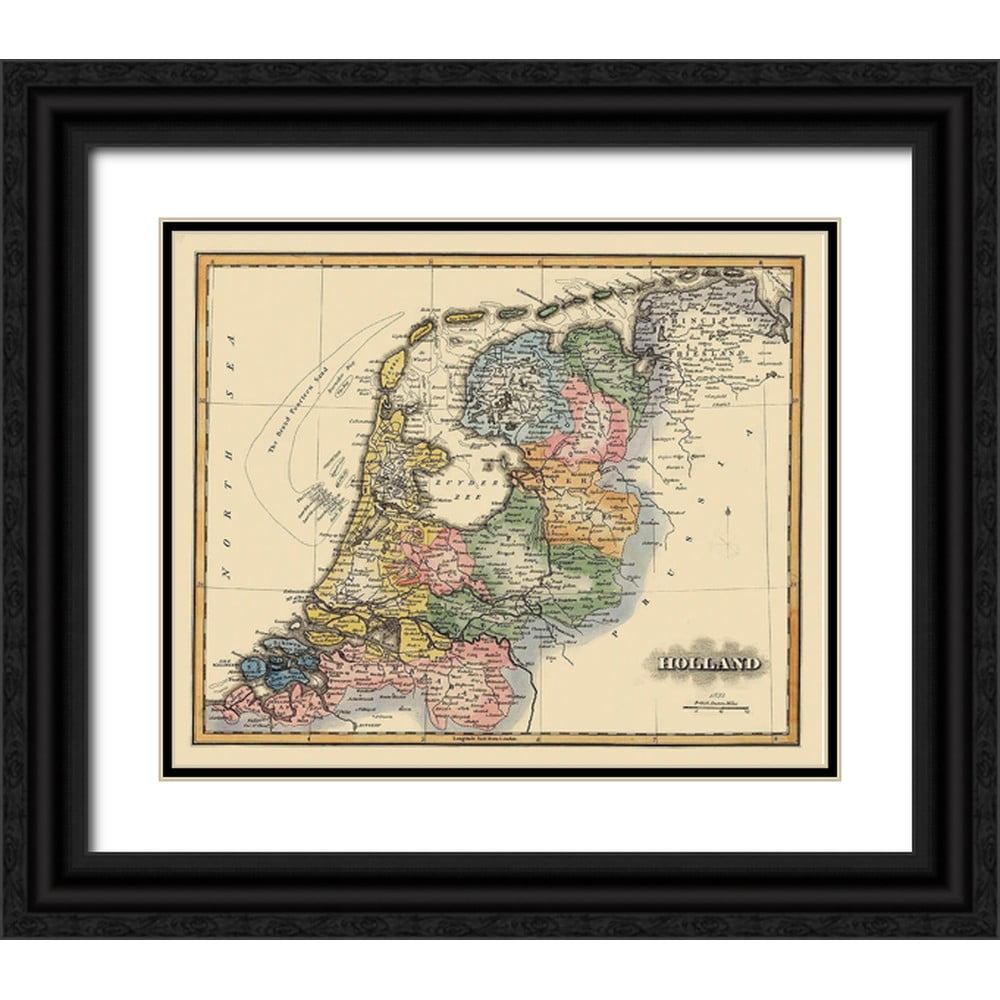 Lucas 17x15 Black Ornate Wood Framed with Double Matting Museum Art ...