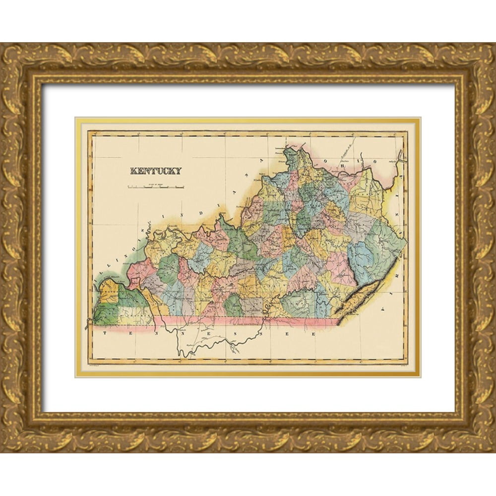 Lucas 24x19 Gold Ornate Wood Framed with Double Matting Museum Art ...