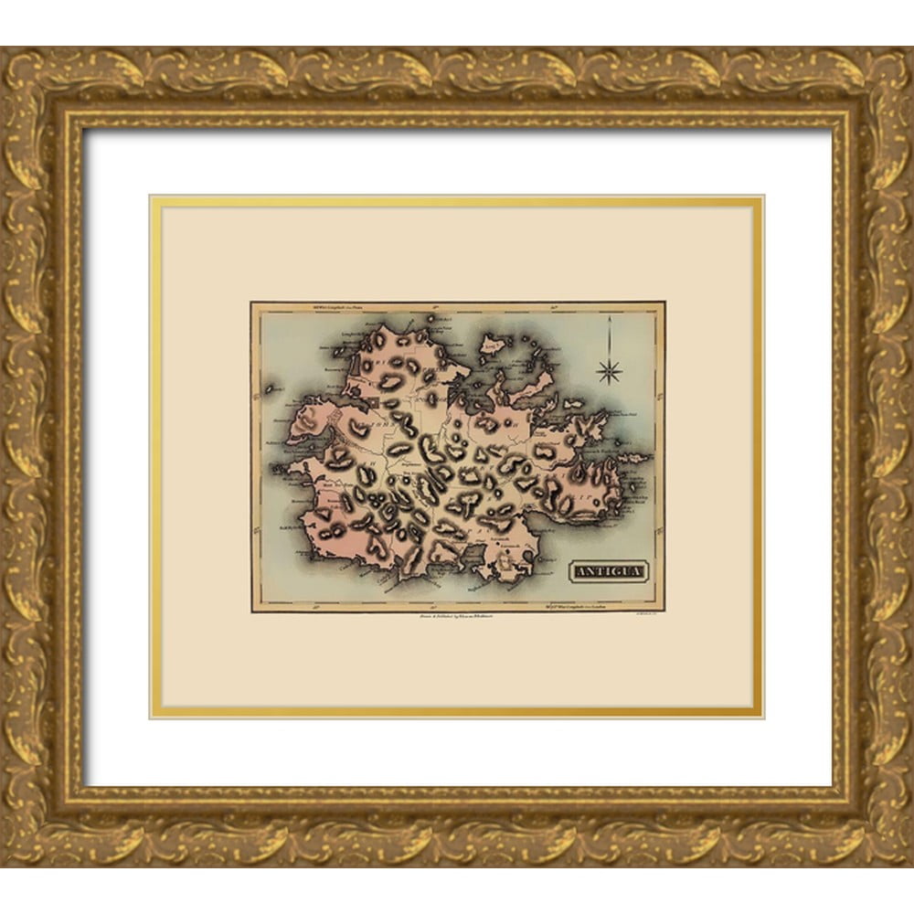 Lucas 30x26 Gold Ornate Wood Framed with Double Matting Museum Art Print Titled - Antigua ...