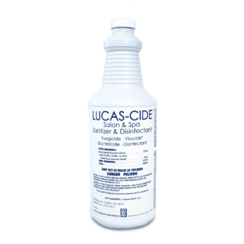 Lucas-Cide Salon and Spa Disinfectant, Blue,1 Quart, Concentrate ...