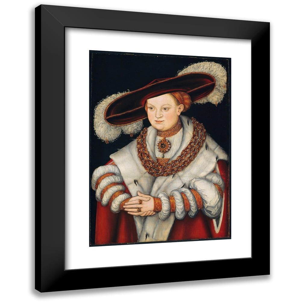 Lucas Cranach the Elder 11x14 Black Modern Framed Museum Art Print Titled - Portrait of ...