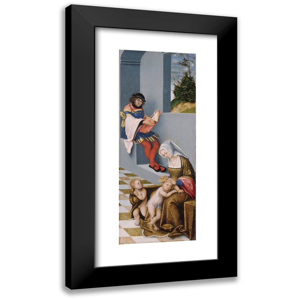 Lucas Cranach the Elder 11x24 Black Modern Framed Museum Art Print Titled - Mary Salome and ...