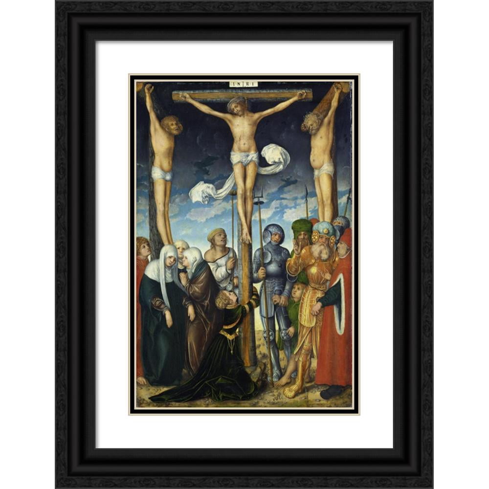 Lucas Cranach the Elder 11x14 Black Ornate Wood Framed Double Matted ...