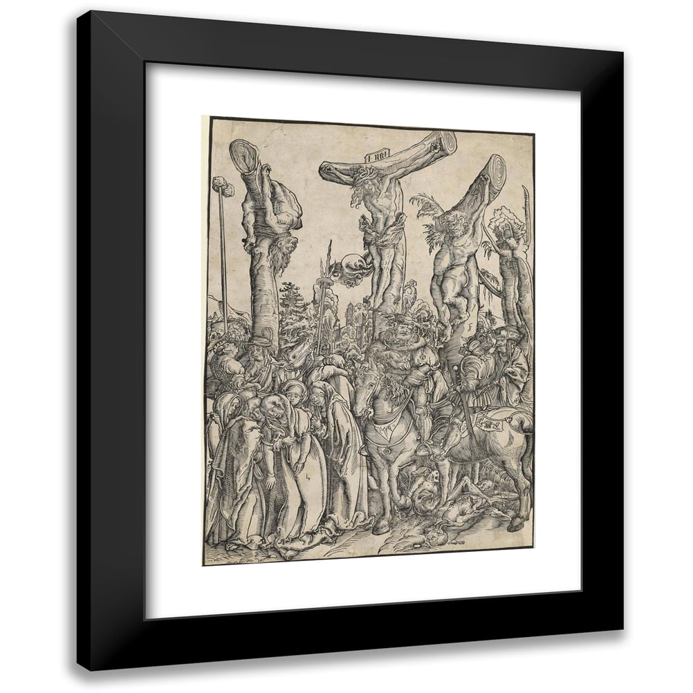 Lucas Cranach the Elder 14x18 Black Modern Framed Museum Art Print Titled - Crucifixion (Before ...