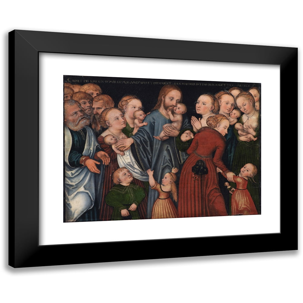 Lucas Cranach the Elder 24x19 Black Modern Framed Museum Art Print ...