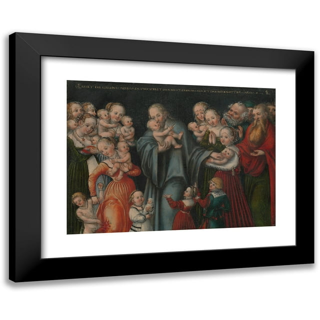 Lucas Cranach the Younger 24x19 Black Modern Framed Museum Art Print ...