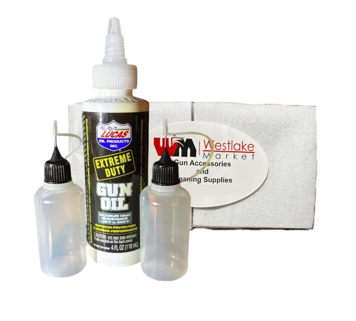 Lucas Extreme Duty Gun Oil with Two Needle Oiler Bottles and Gun ...