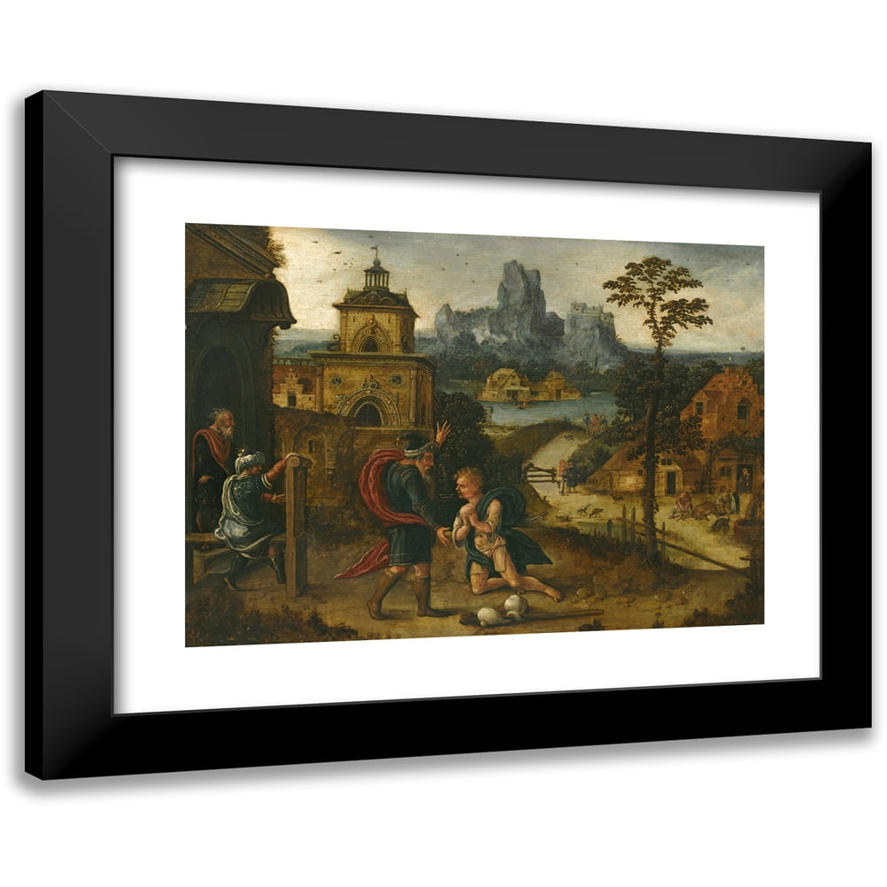 Lucas Gassel 24x19 Black Modern Framed Museum Art Print Titled - A ...