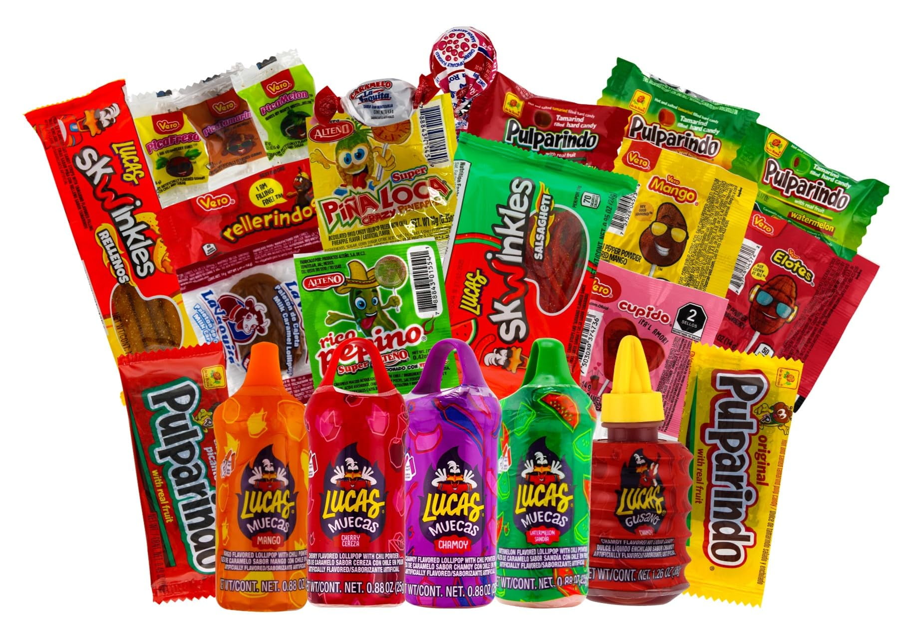 Lucas & Mexican Candy AIF9 Combo Mix (50 Count), Variety of Sour, Sweet ...