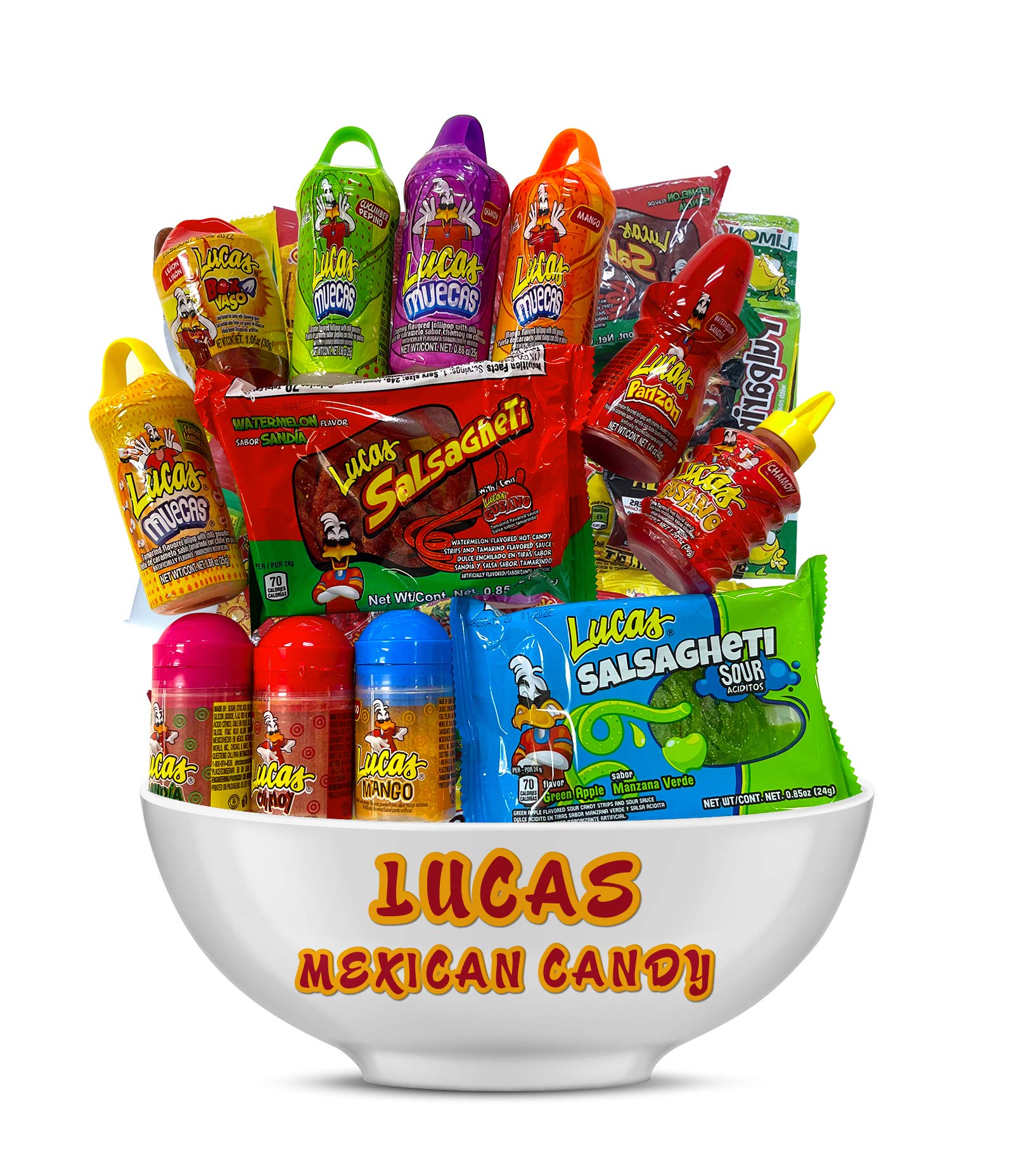 Lucas Mexican Candy Mix CI30 (14 Count) Variety of Sour, Sweet, Spicy ...