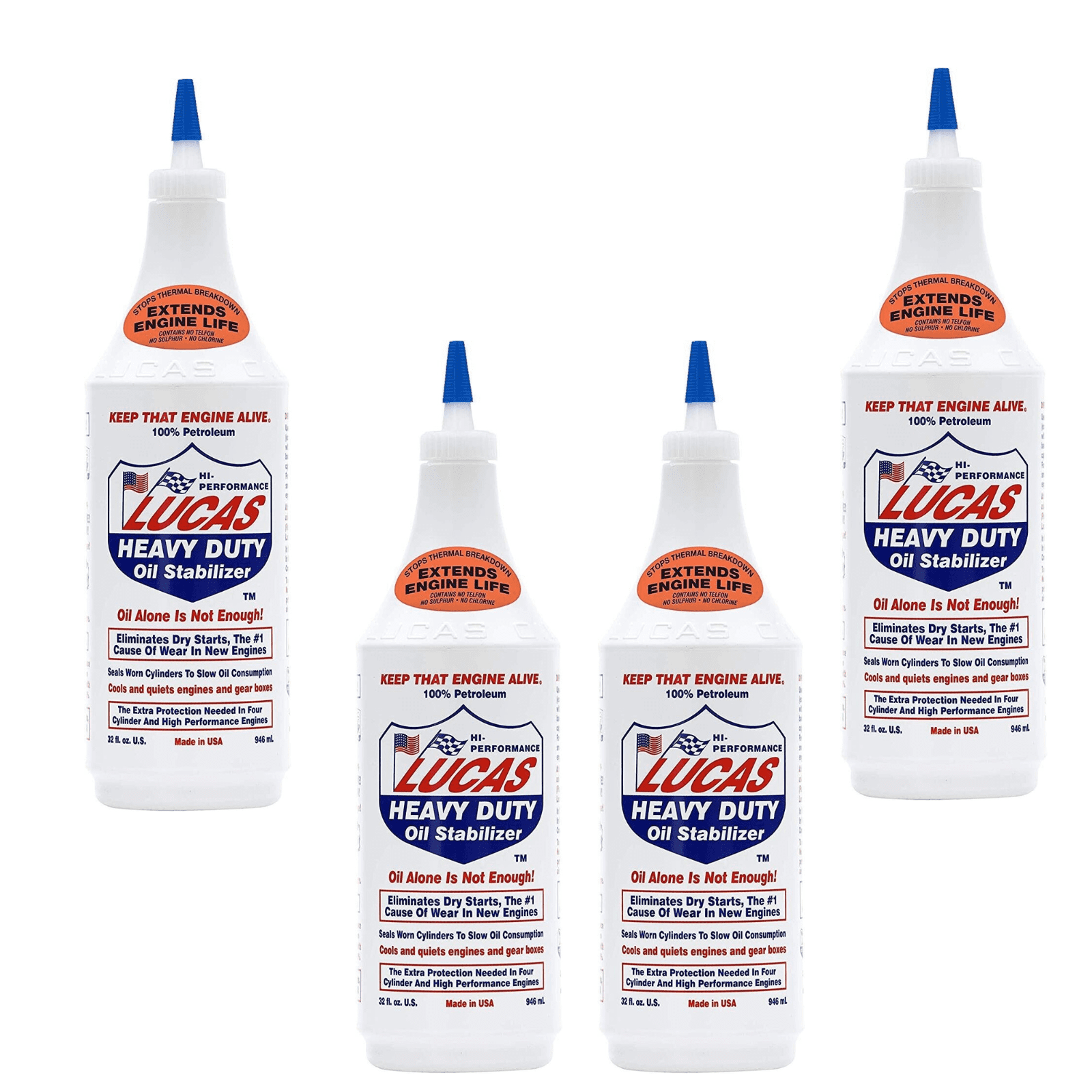 Lucas Oil 10001 Heavy Duty Oil Stabilizer Pack of 4 - Walmart.com