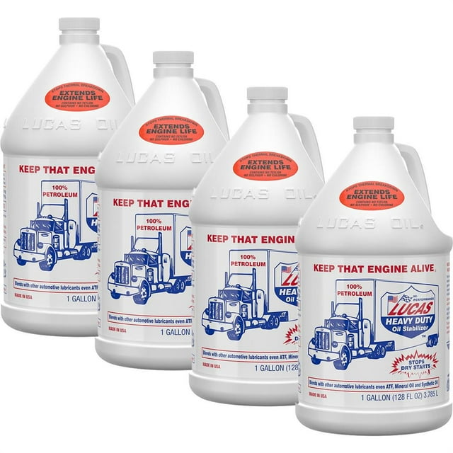 Lucas Oil 10002 Heavy Duty Oil Stabilizer, 1 Gallon, 4-Pack - Walmart.com