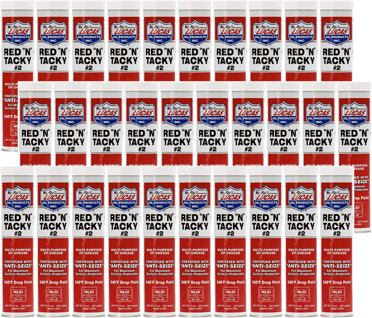 Lucas Oil 10005 Red N' Tacky Grease , 14 oz. Cartridge (Case of 30 ...