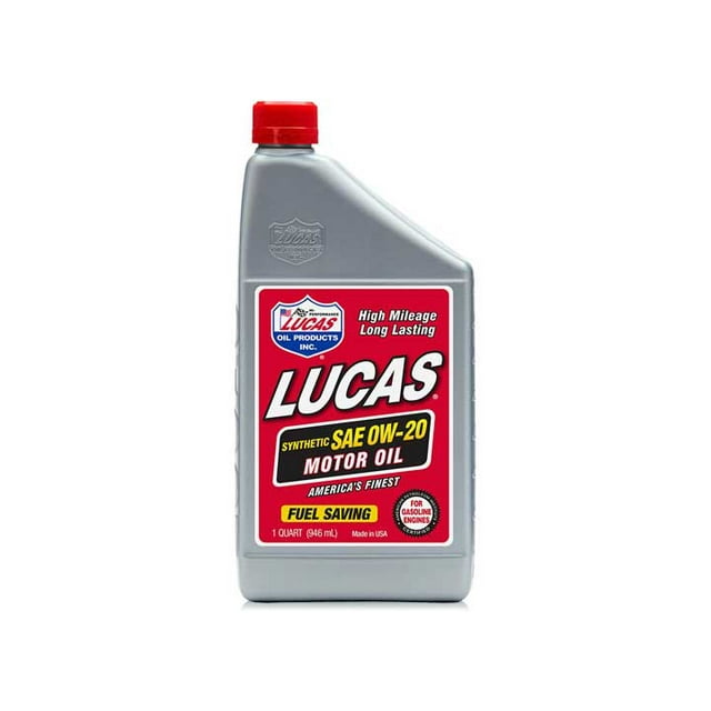 Lucas Oil 10564 Synthetic SAE 0W-20 Motor Oil - 1 Quart (Case of 6 ...