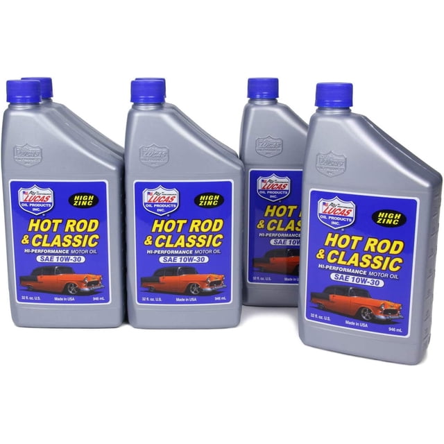 Lucas Oil 10687 Hot Rod & Classic Car SAE 10W-30 Motor Oil - 1 Quart ...