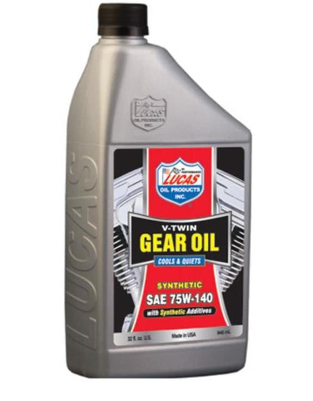 Lucas Oil 10791 V-Twin Gear and Transmission Oil - 75W140 - 1qt ...