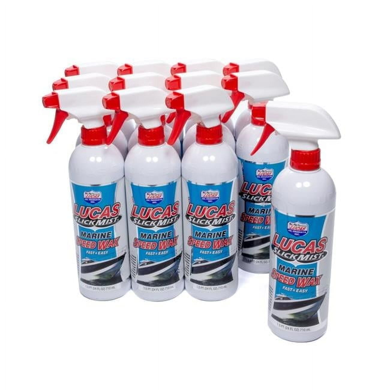 Lucas Oil Slick Mist Marine Speed Wax, 24 oz Spray Bottle, Set of 12 ...