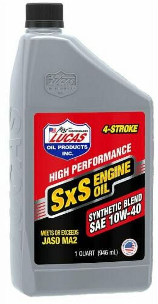 Lucas Oil 11196 4-Stroke High-Performance Synthetic Blend SxS Engine ...