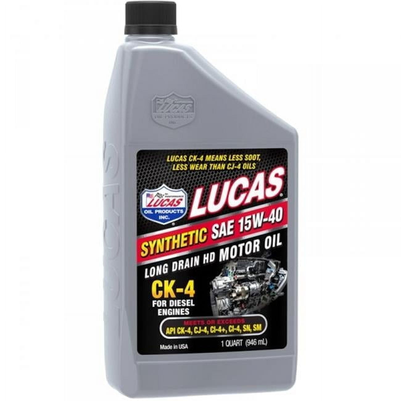 Lucas Oil 11246 SAE 15W-40 Ck-4 Synthetic Truck Oil - Walmart.com