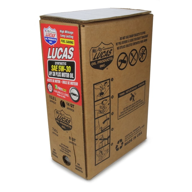 Lucas Oil High RPM Synthetic Motor Oil, SAE 5W-30, 6 Gallon Bulk ...