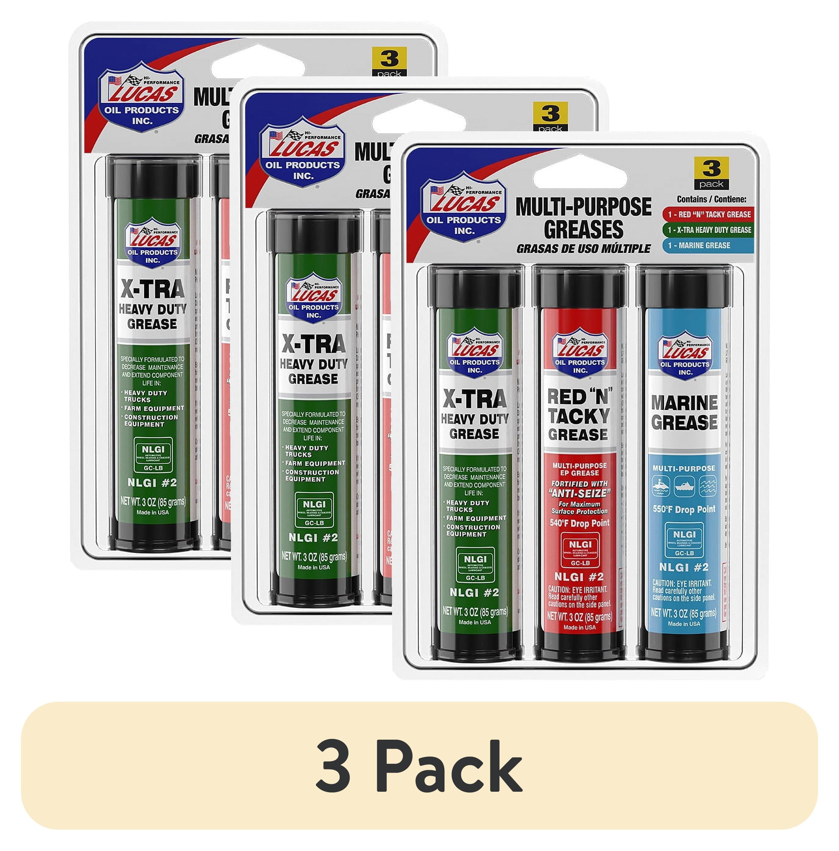 (3 pack) Lucas Oil Multi-Purpose Assorted Grease 3 packs of 3 Ounce ...