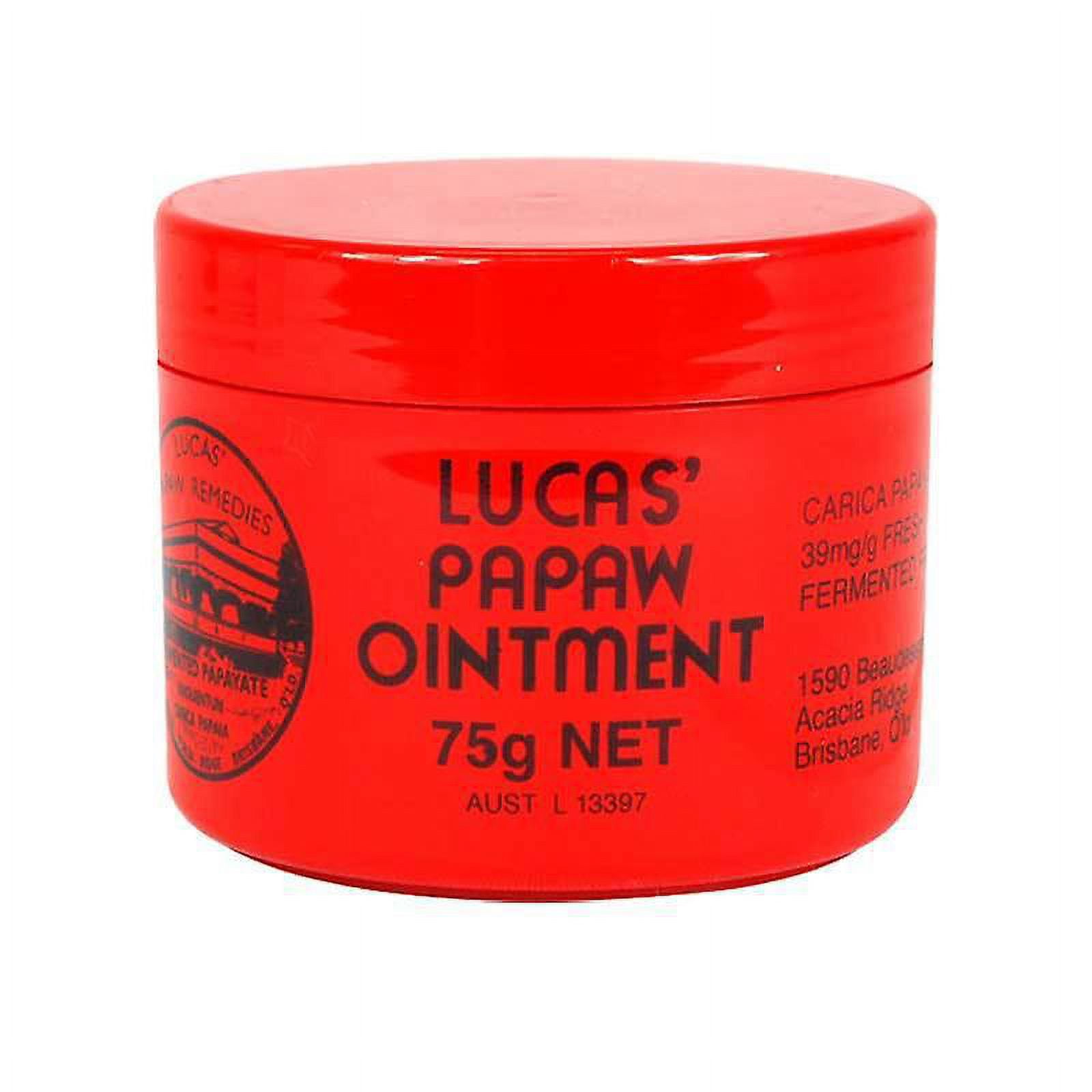 Lucas Papaw Ointment 75g - All-Natural Paw Paw Cream - Multi-Purpose Lip Balm & Skin Soother ...