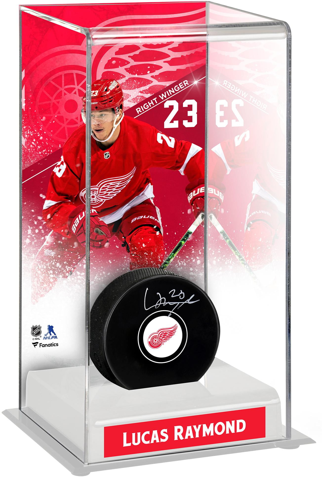 Lucas Raymond Detroit Red Wings Deluxe Tall Hockey Puck Case - Walmart.com
