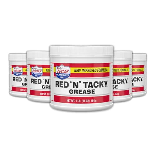 Lucas Red N Tacky Grease | Case of 5 | 1 lb Tub | NLGI #2 | Red Grease ...