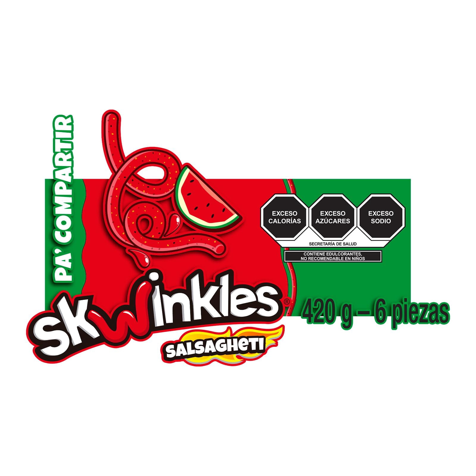 Lucas Salsagheti Watermelon Flavored Sweet & Hot Candy Strips and ...