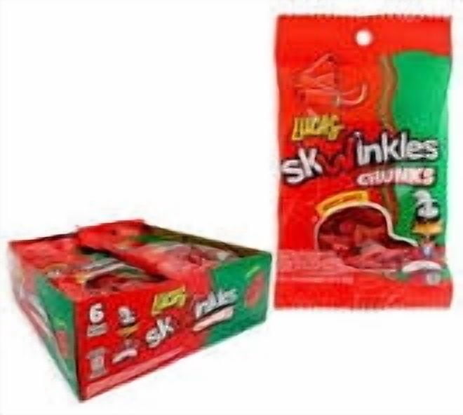 Lucas Skwinkles Chunks , Spicy Bites ,Watermelon Chamoy- 6 pieces ...
