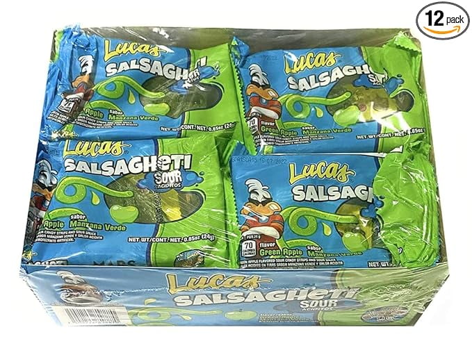 Lucas Sour Green Apple (Lucas Salsagheti Sour Green Apple 12ct) - Walmart.com