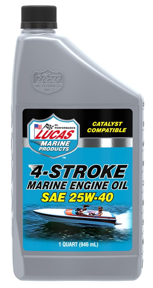 Lucas 4-Stroke Synthetic Blend Marine SAE25W40 Oil 32 Ounce - Walmart.com