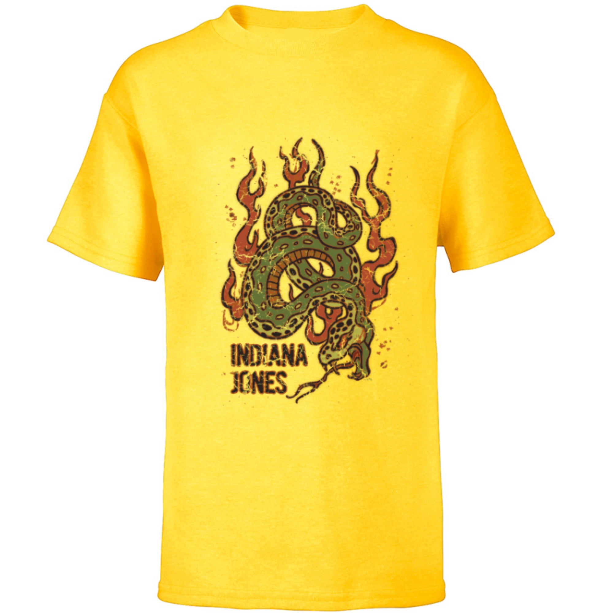 Lucasfilm Indiana Jones Flaming Snake Logo - Short Sleeve T-Shirt for ...