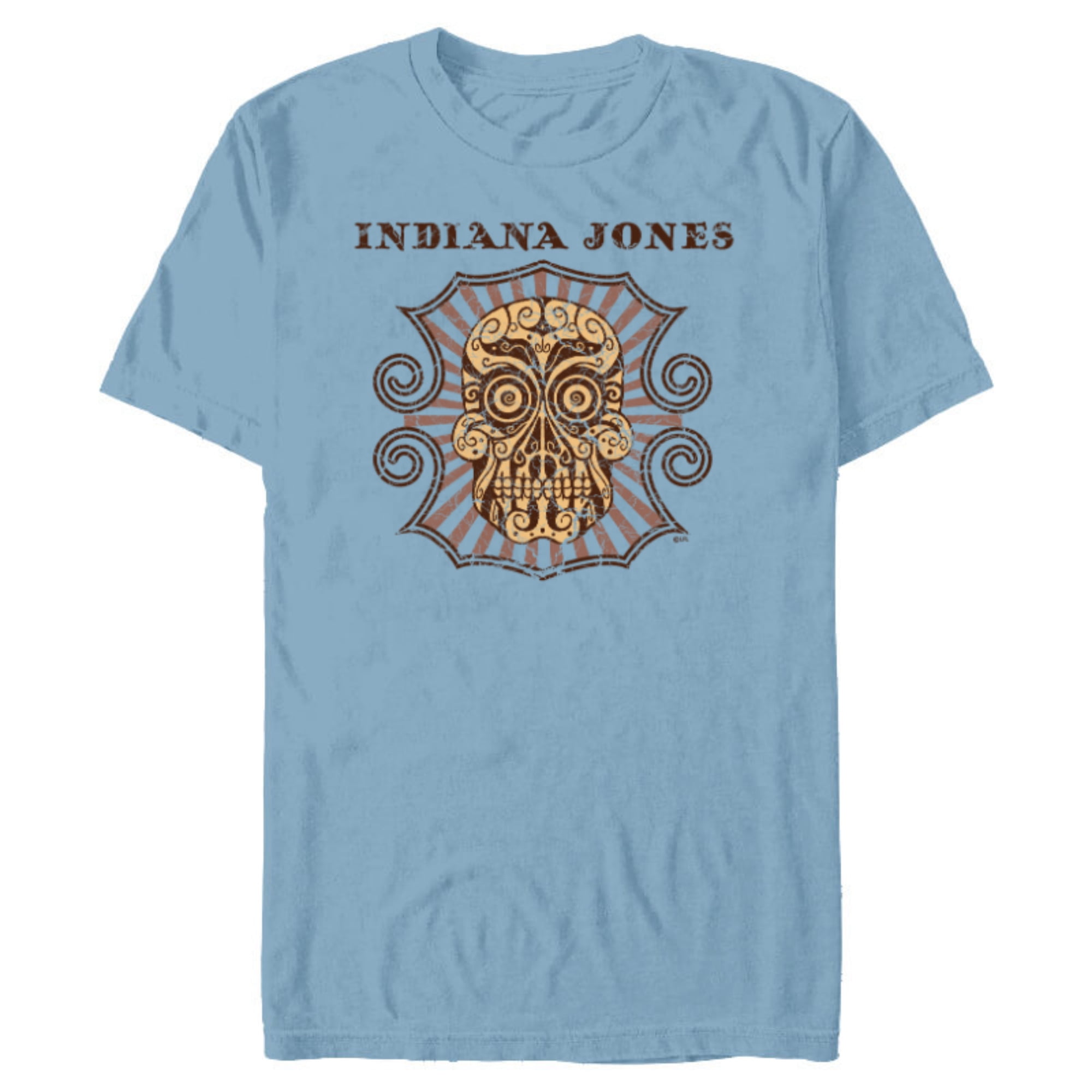 Lucasfilm Indiana Jones Golden Skull Logo - Short Sleeve Blended T ...